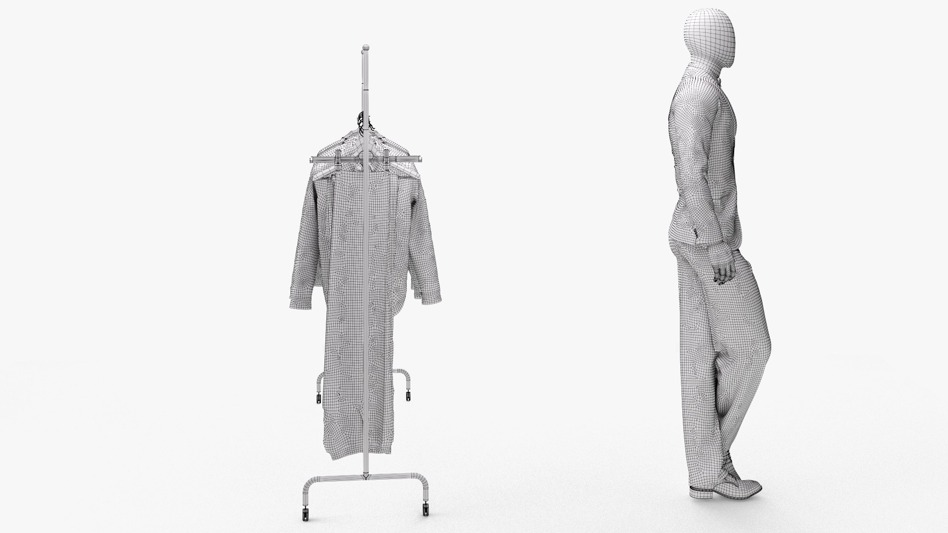 3D Suit Male Stand Model - TurboSquid 1692618
