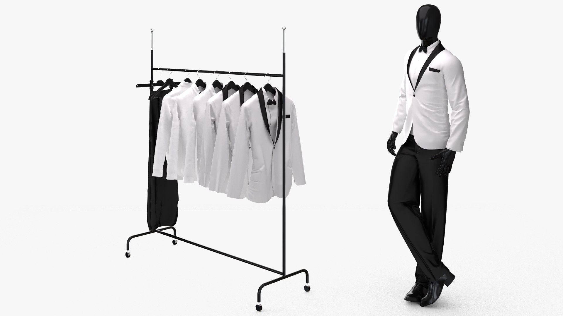 3D Suit Male Stand Model - TurboSquid 1692618