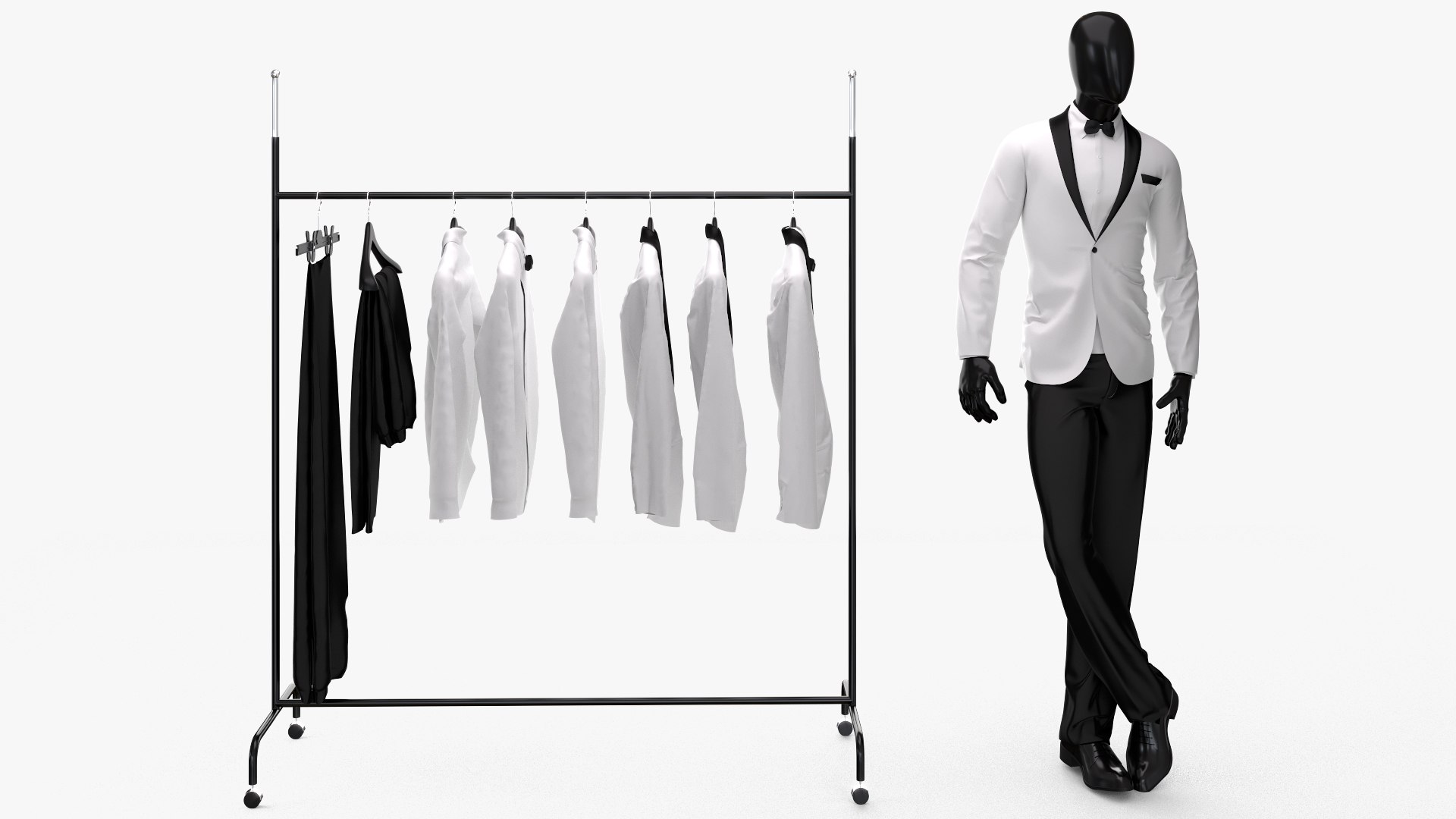 3D Suit Male Stand Model - TurboSquid 1692618