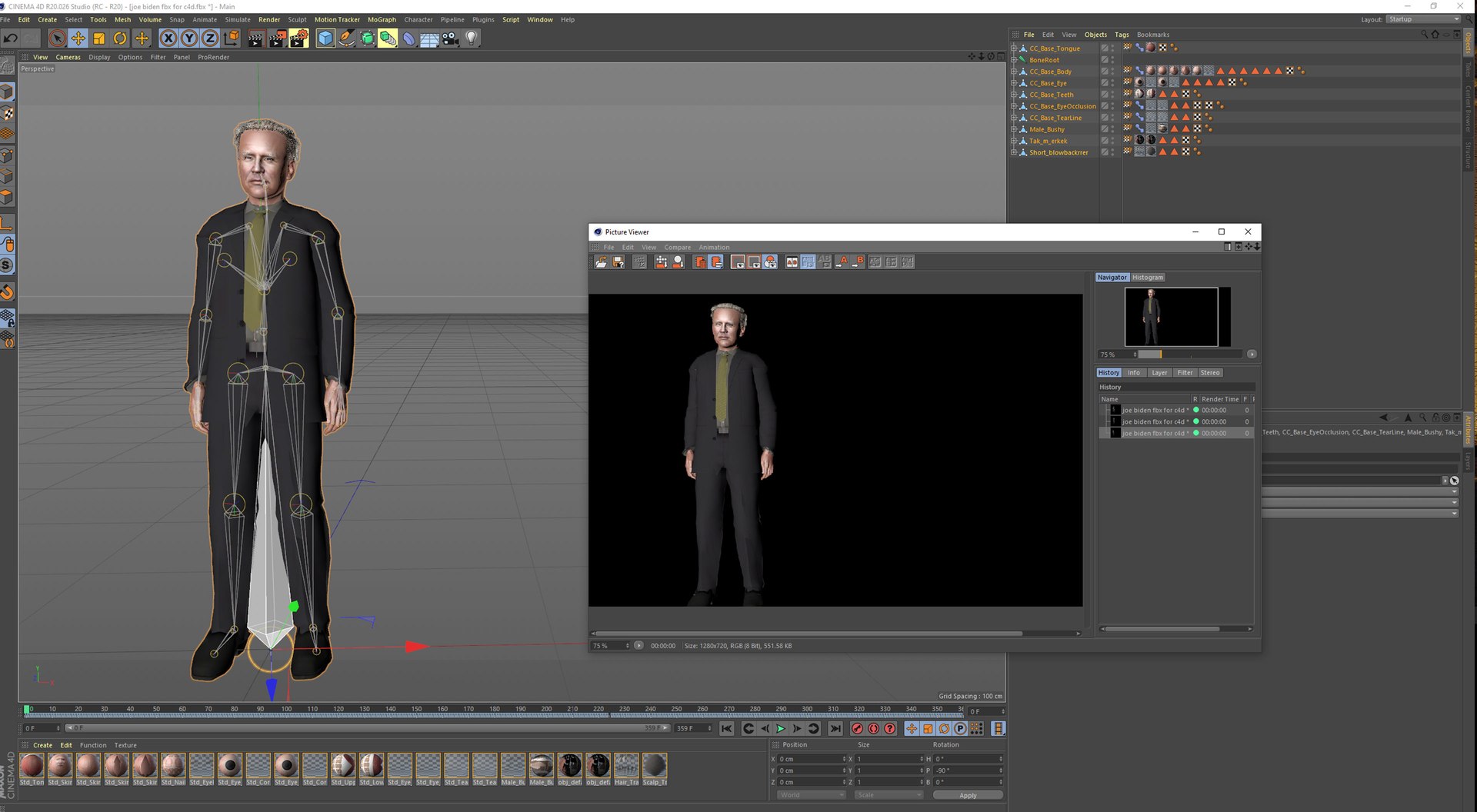 3D Man -US President Joe Biden 3D Rigged Model Ready For Animation 3D ...