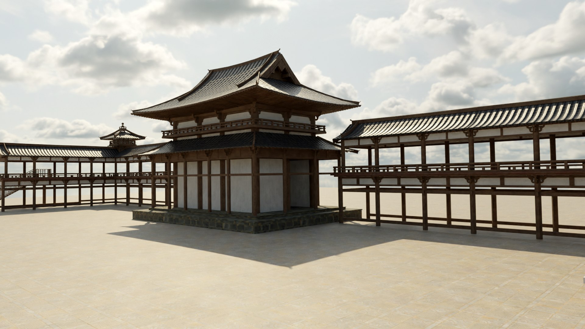 Modular Asian Temple Model - TurboSquid 2204977