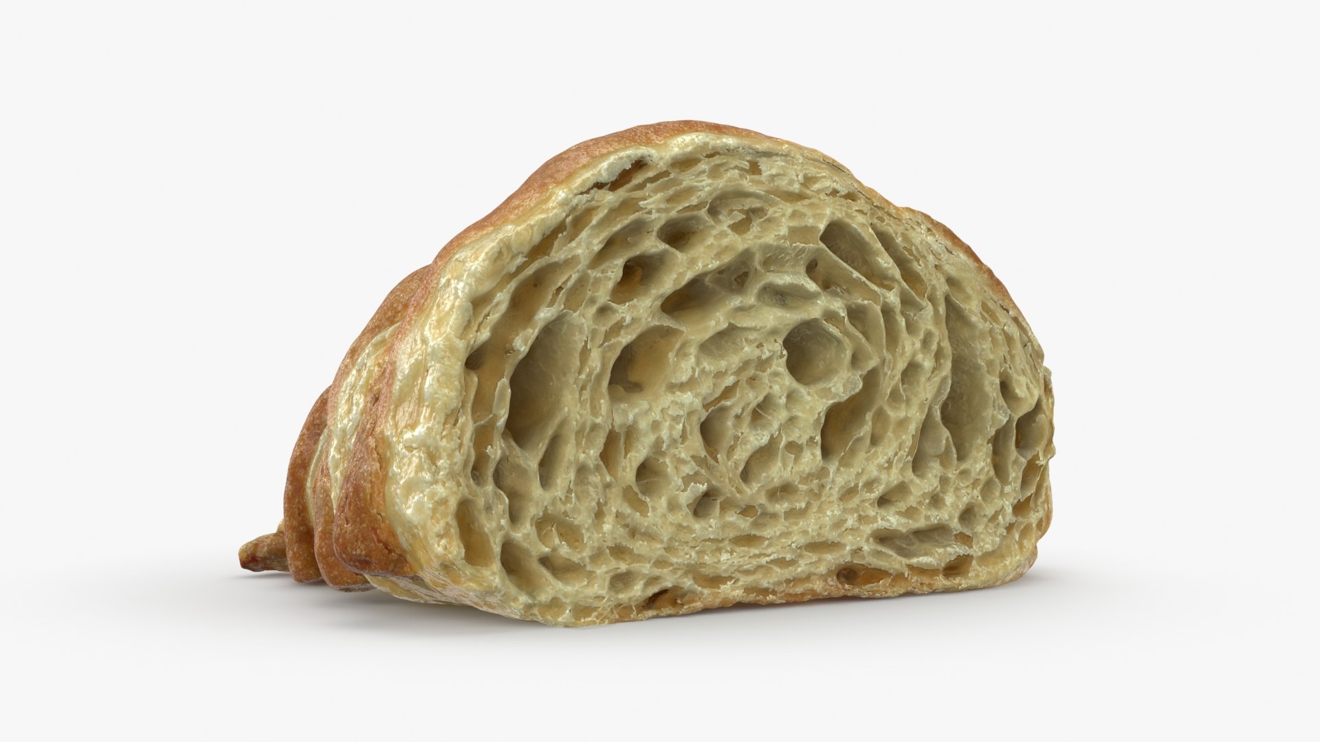 Coffee Croissant Half 3D - TurboSquid 2133890
