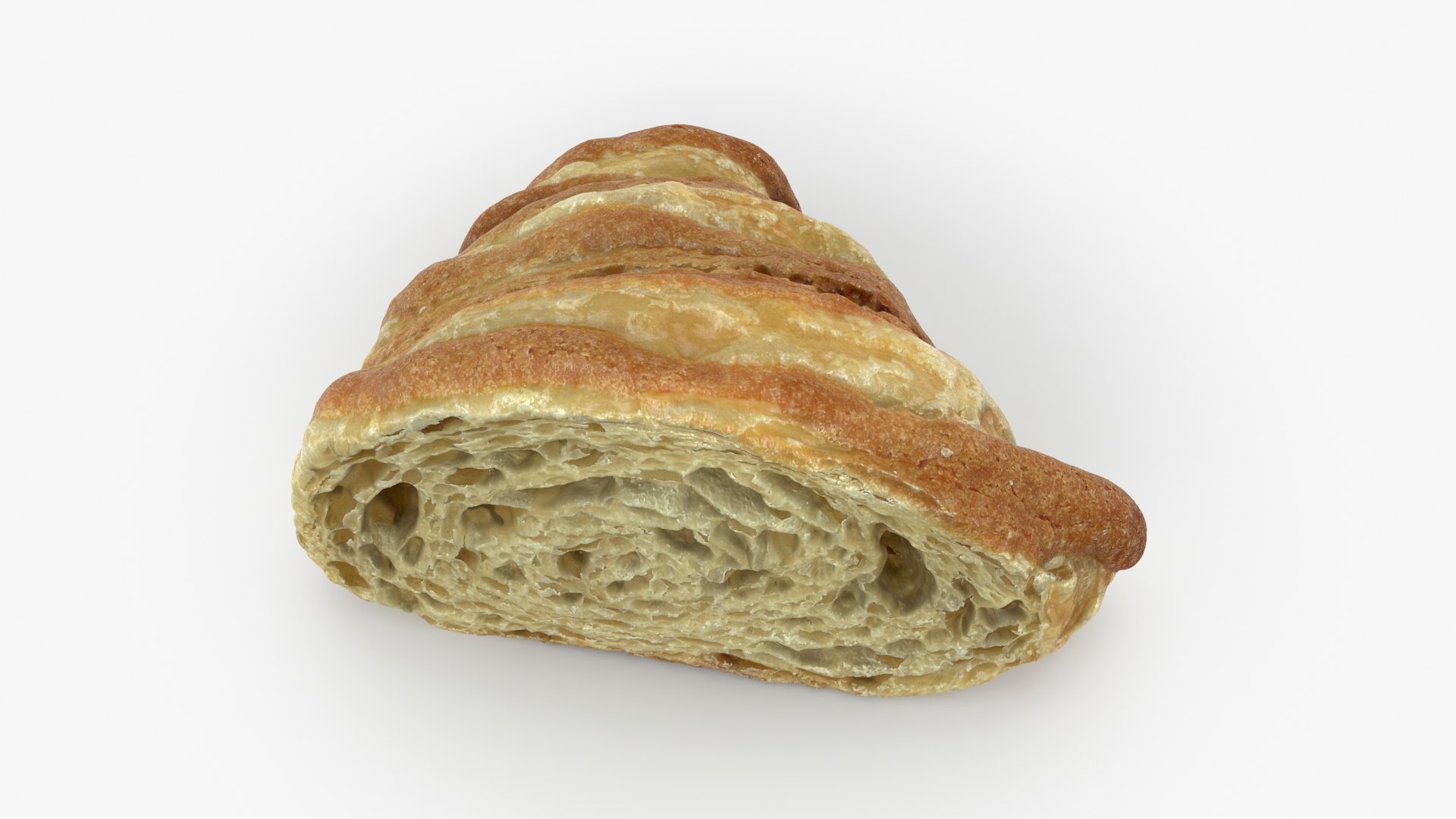 Coffee Croissant Half 3D - TurboSquid 2133890