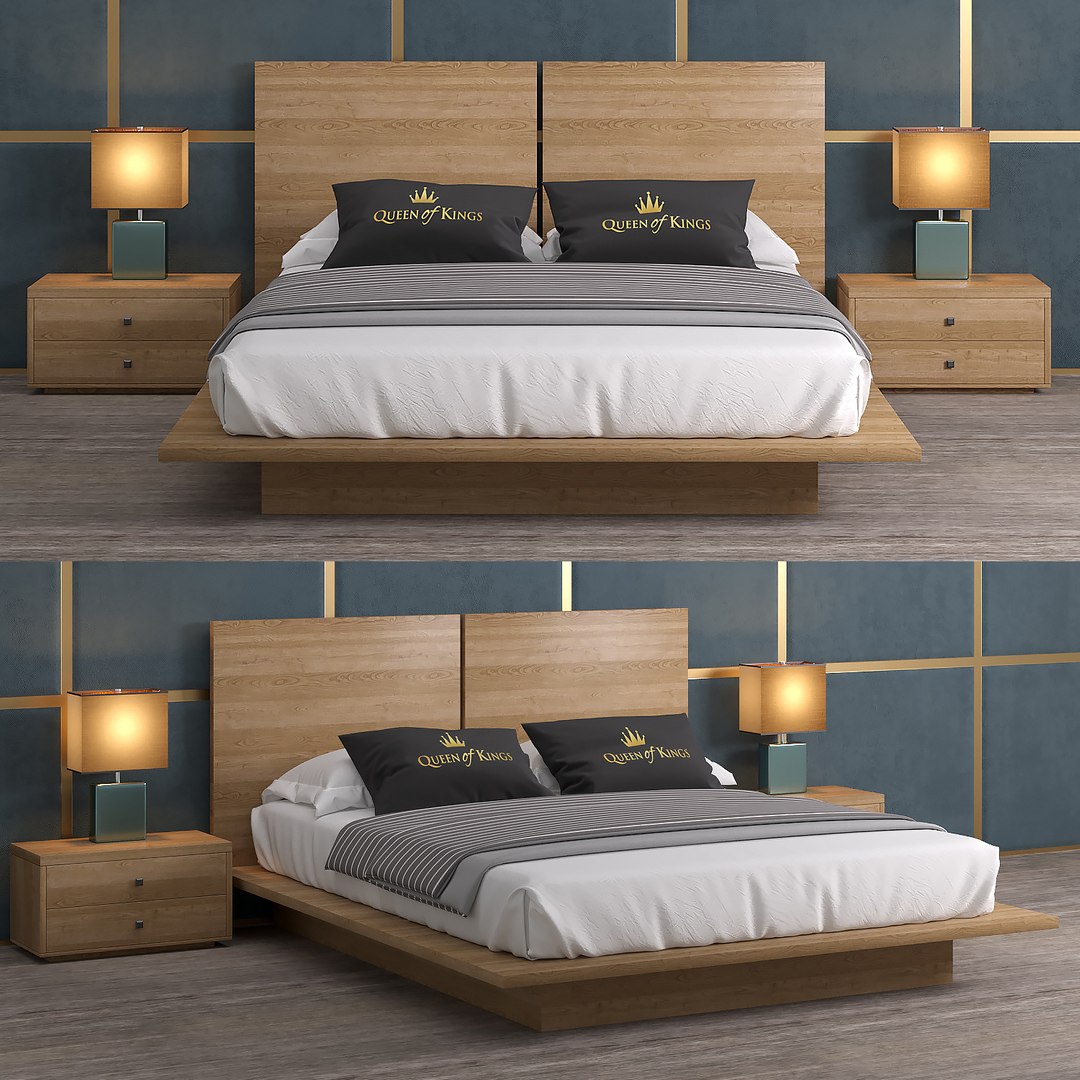 3D Model Bed Decimus Queen - TurboSquid 1246486