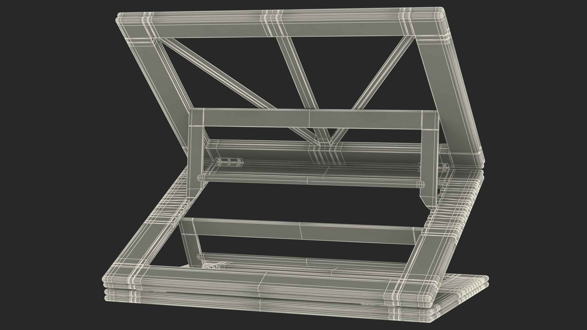 3D Collapsible Wooden Book Stand Model - TurboSquid 1656788