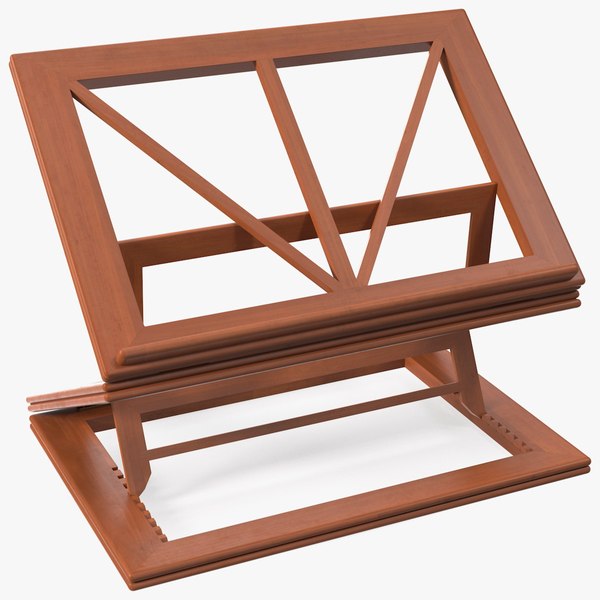 3D collapsible wooden book stand model - TurboSquid 1656788