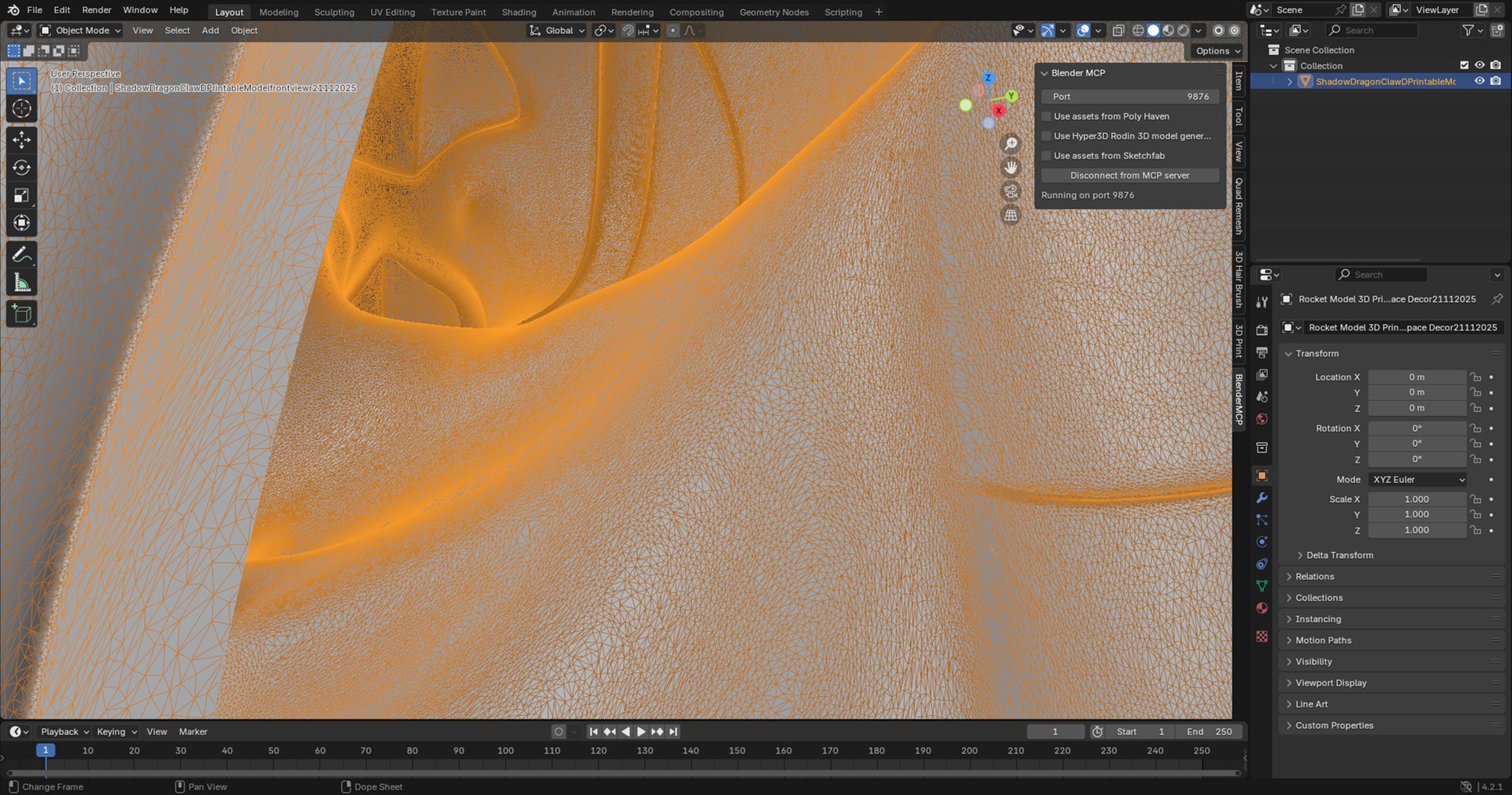 Shadow Dragon Claw 3D Print Model Fantasy Creature Part 3D Model ...