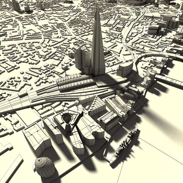 3d london skyline model
