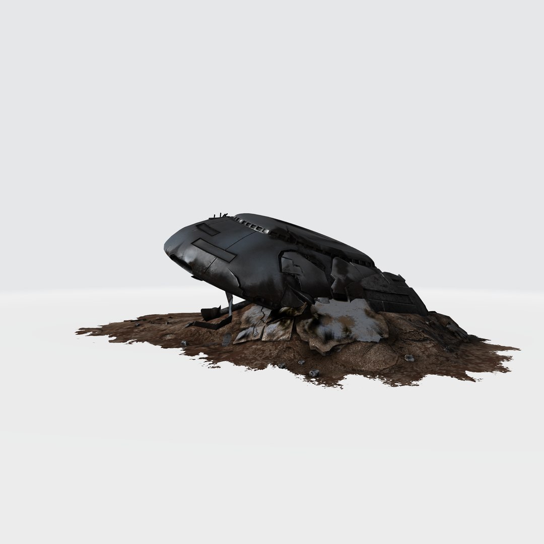 3D Crashed UFO Model - TurboSquid 2360517