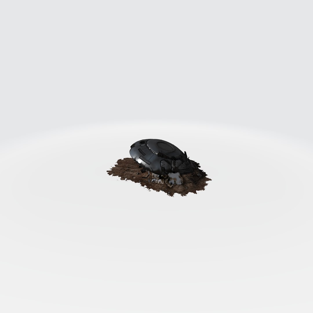 3D Crashed UFO Model - TurboSquid 2360517