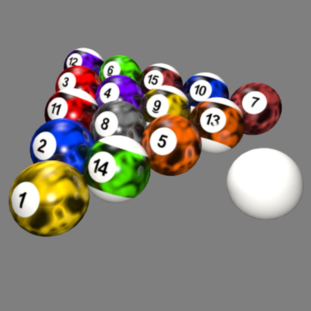 billiard balls pool 3d model