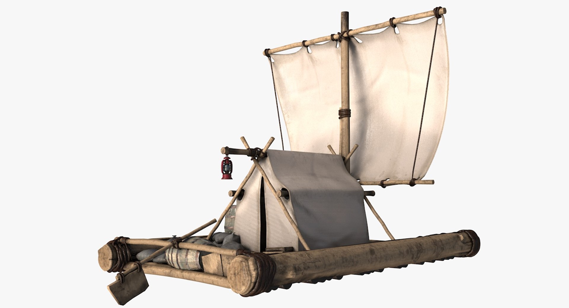 3D Raft Lost Sea - TurboSquid 1215808
