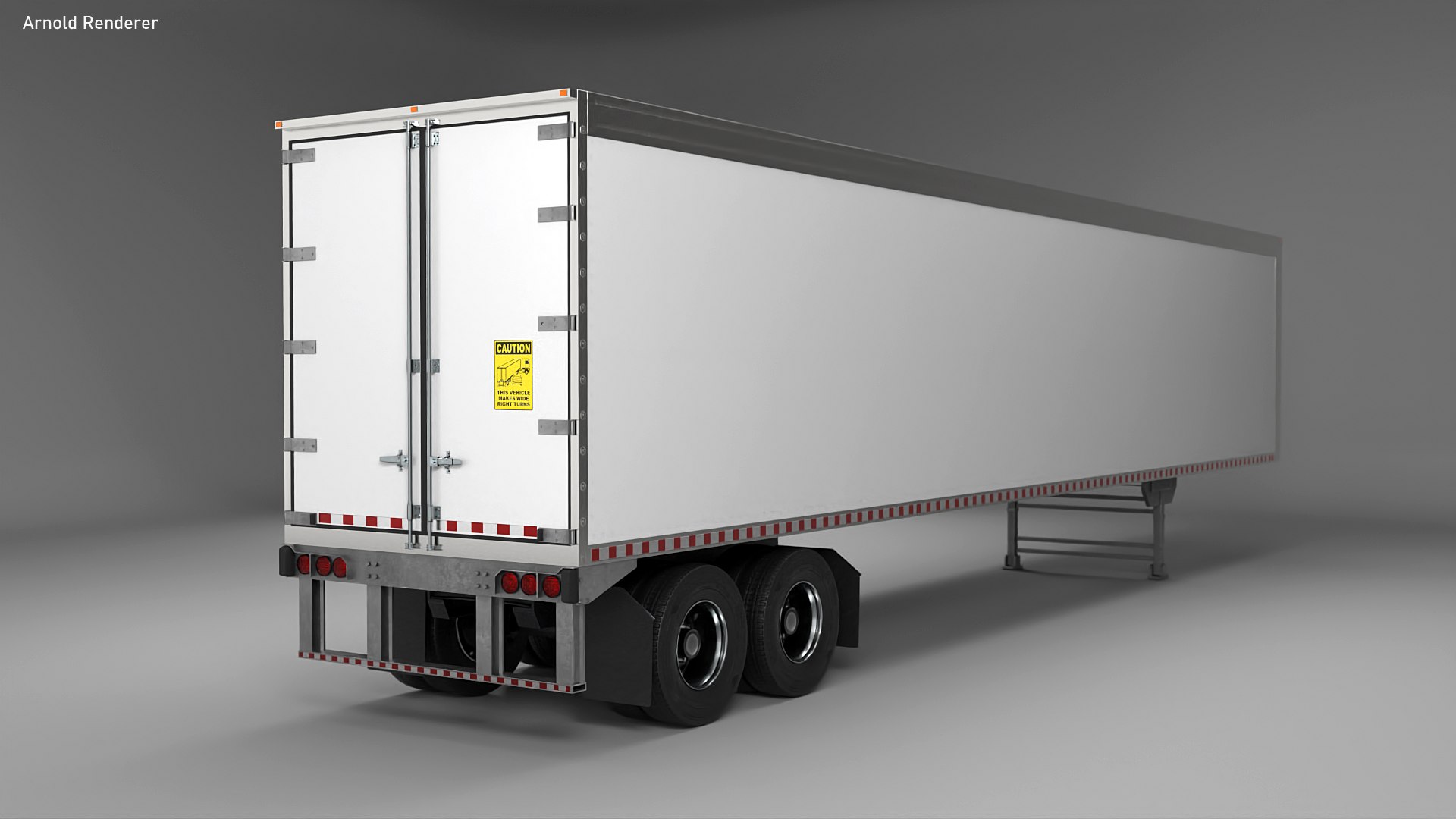 Generic Semi Truck Day Cab And Dry Van Box Trailer 3D Model ...