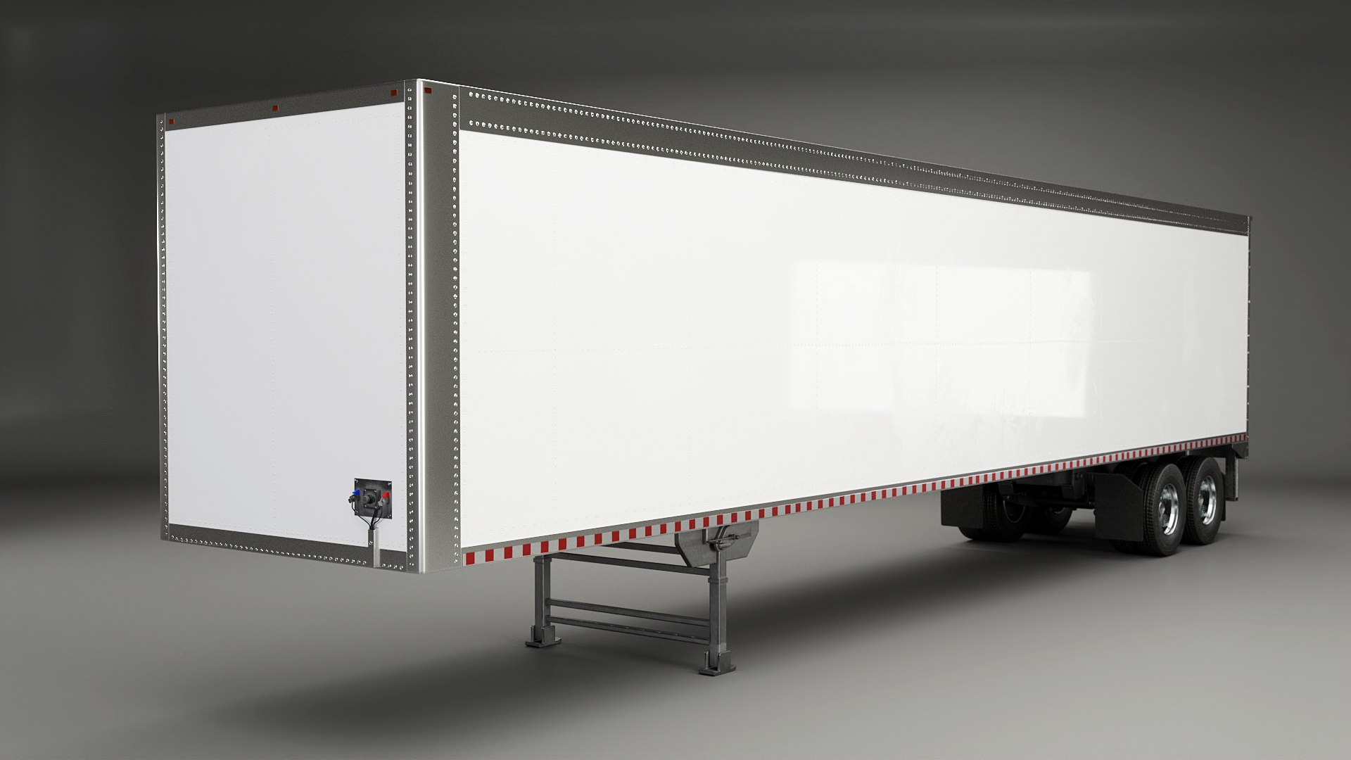Generic Semi Truck Day Cab And Dry Van Box Trailer 3D Model ...