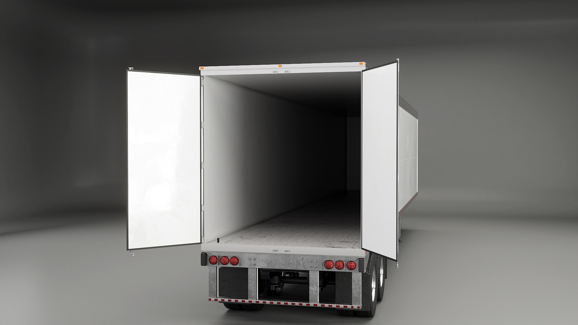 Generic Semi Truck Day Cab And Dry Van Box Trailer 3D Model ...