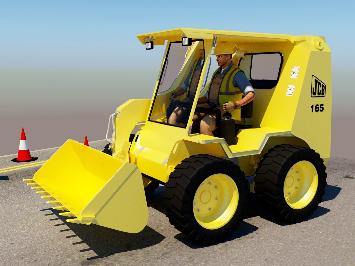 Road Workers Scene 3D - TurboSquid 1440034