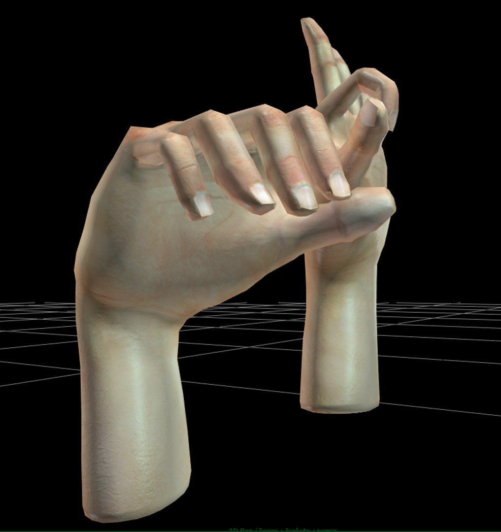 3d Rigged Male Hand