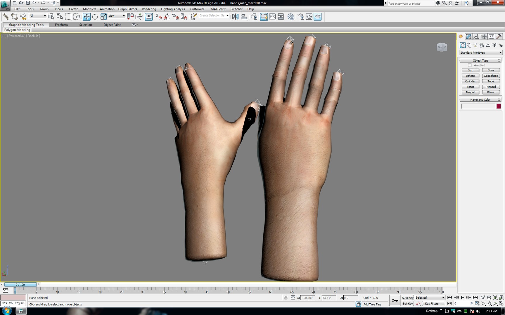 3d Rigged Male Hand