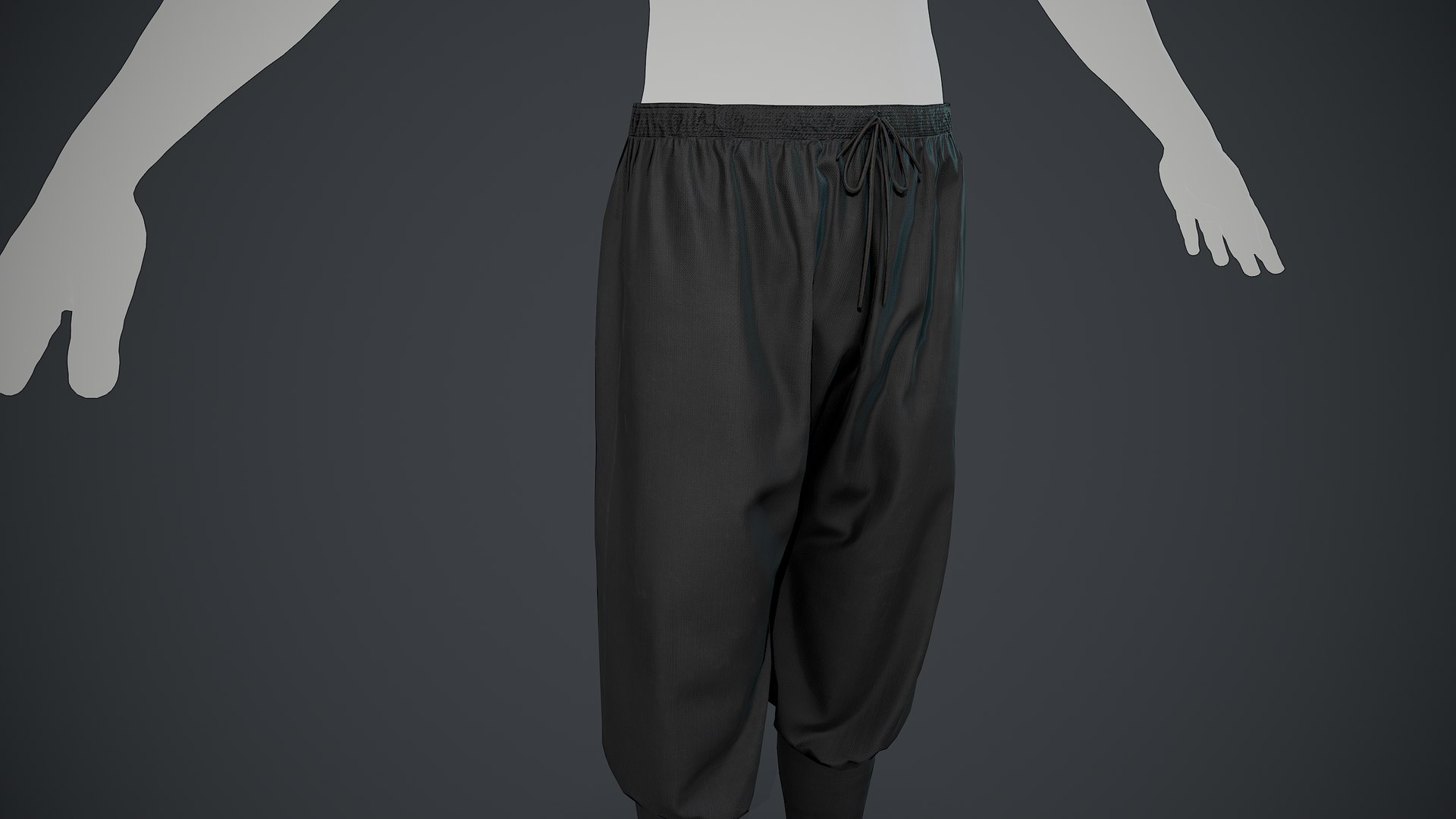 Black Medieval Pants 3D - TurboSquid 2173043