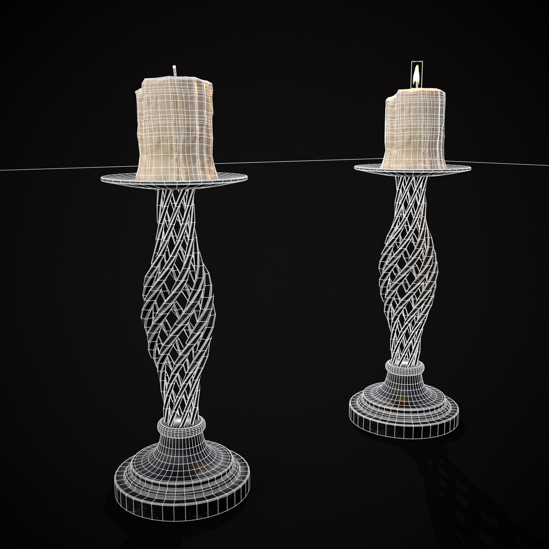 3D Spiral Iron Candle Stick - TurboSquid 2097356