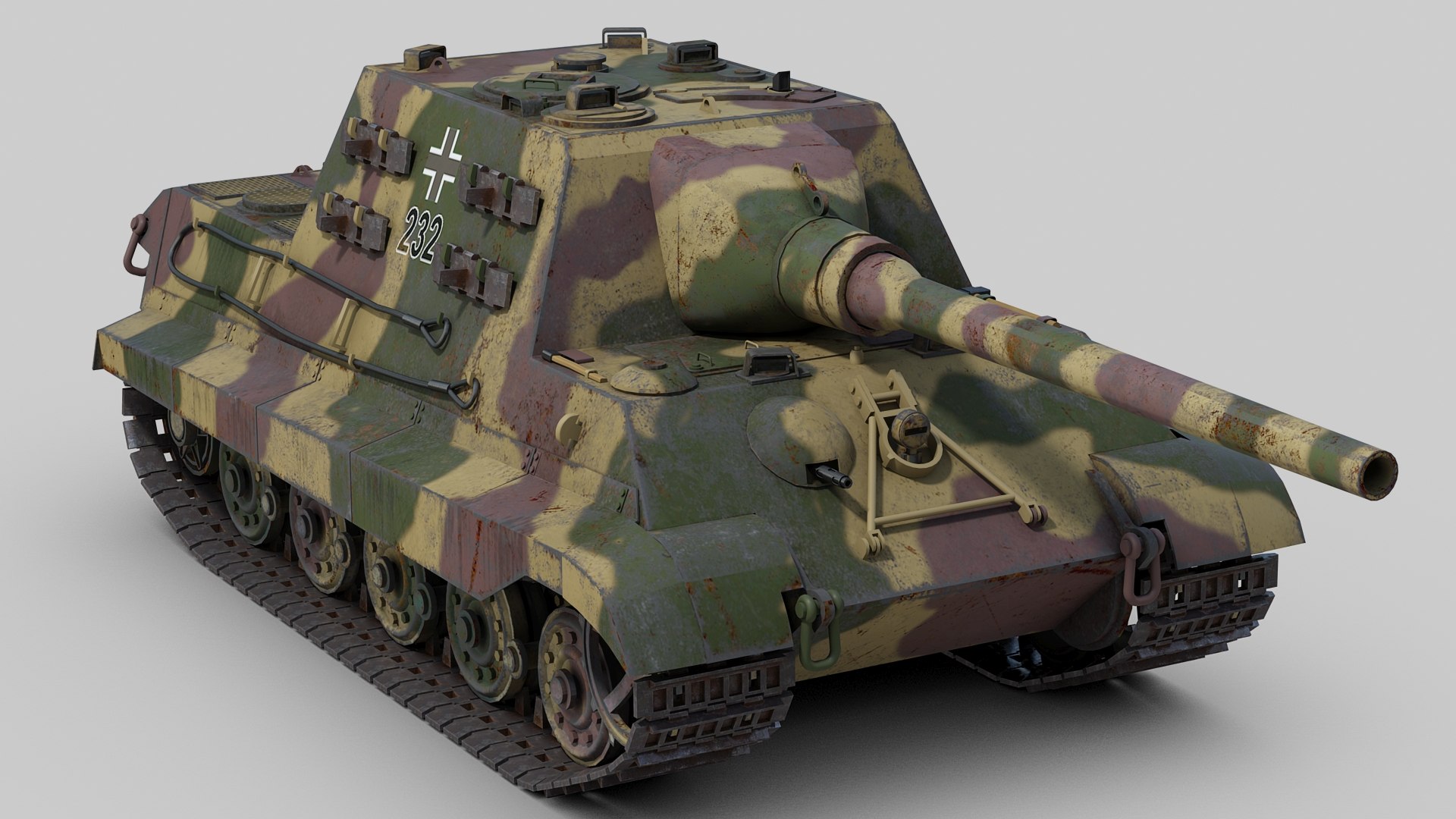 Ww2 Sdkfz 186 Jagdtiger 3D Model - TurboSquid 1579320