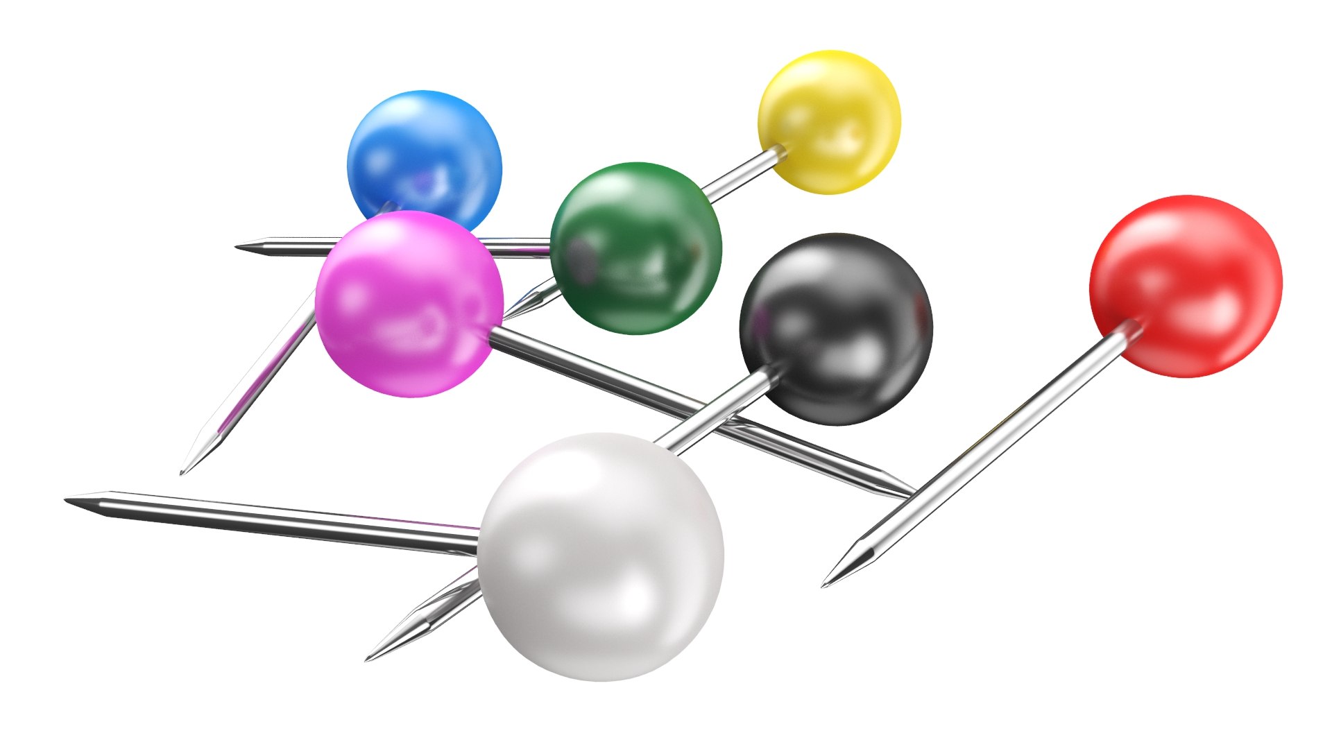 3D Straight Pins - TurboSquid 1917820