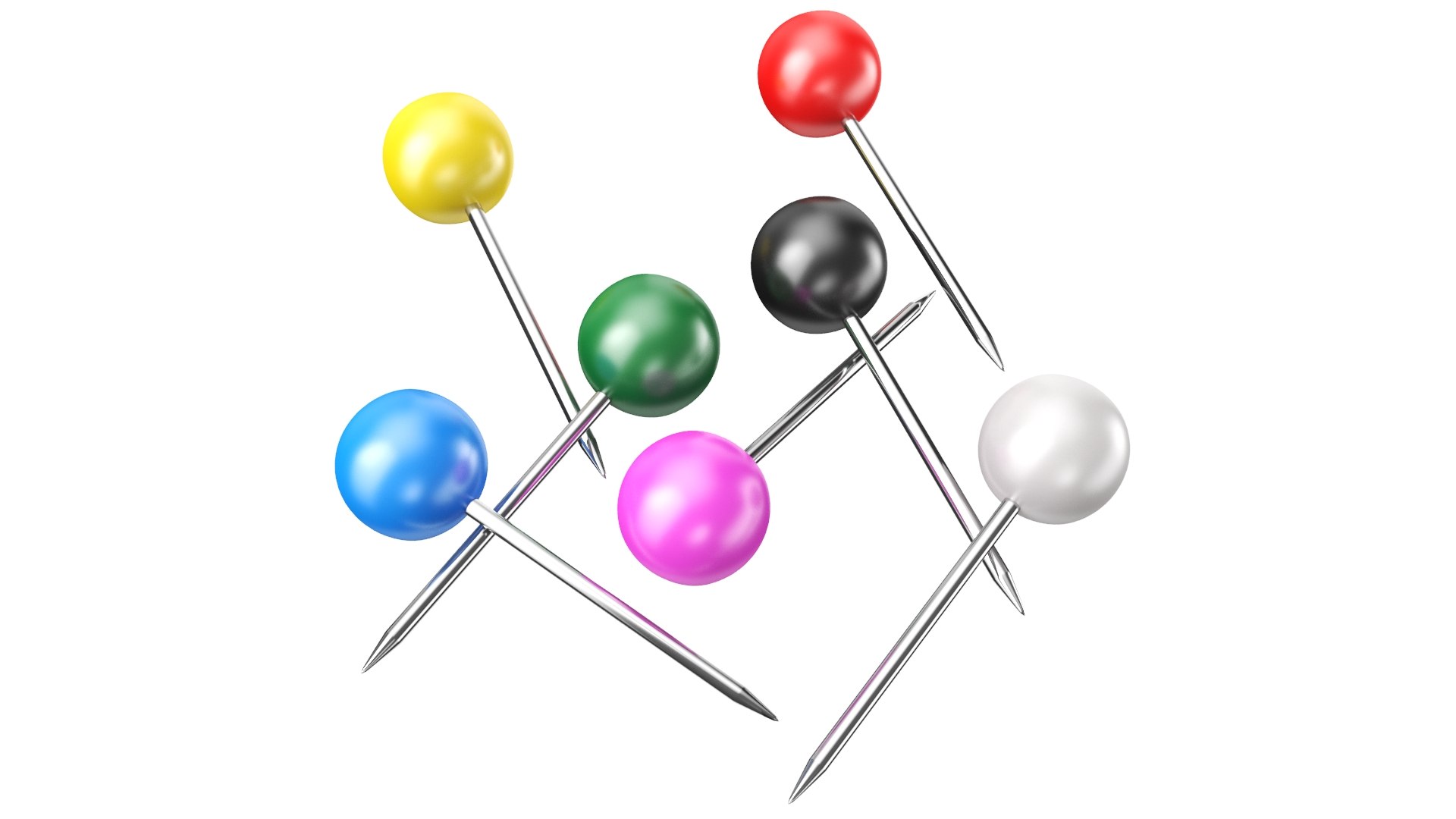 3D Straight Pins - TurboSquid 1917820