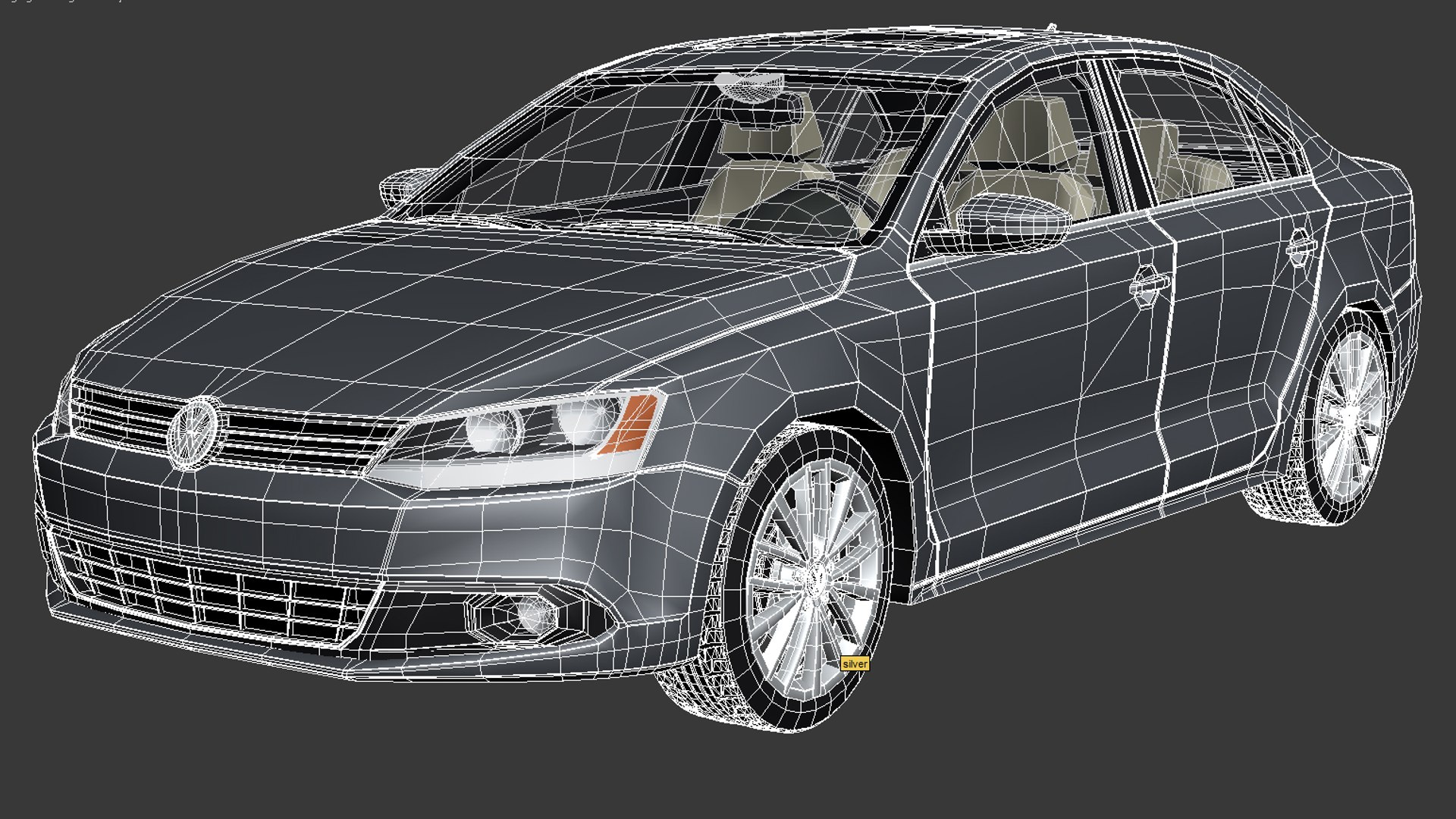 volkswagen jetta sedan 2011 3d model