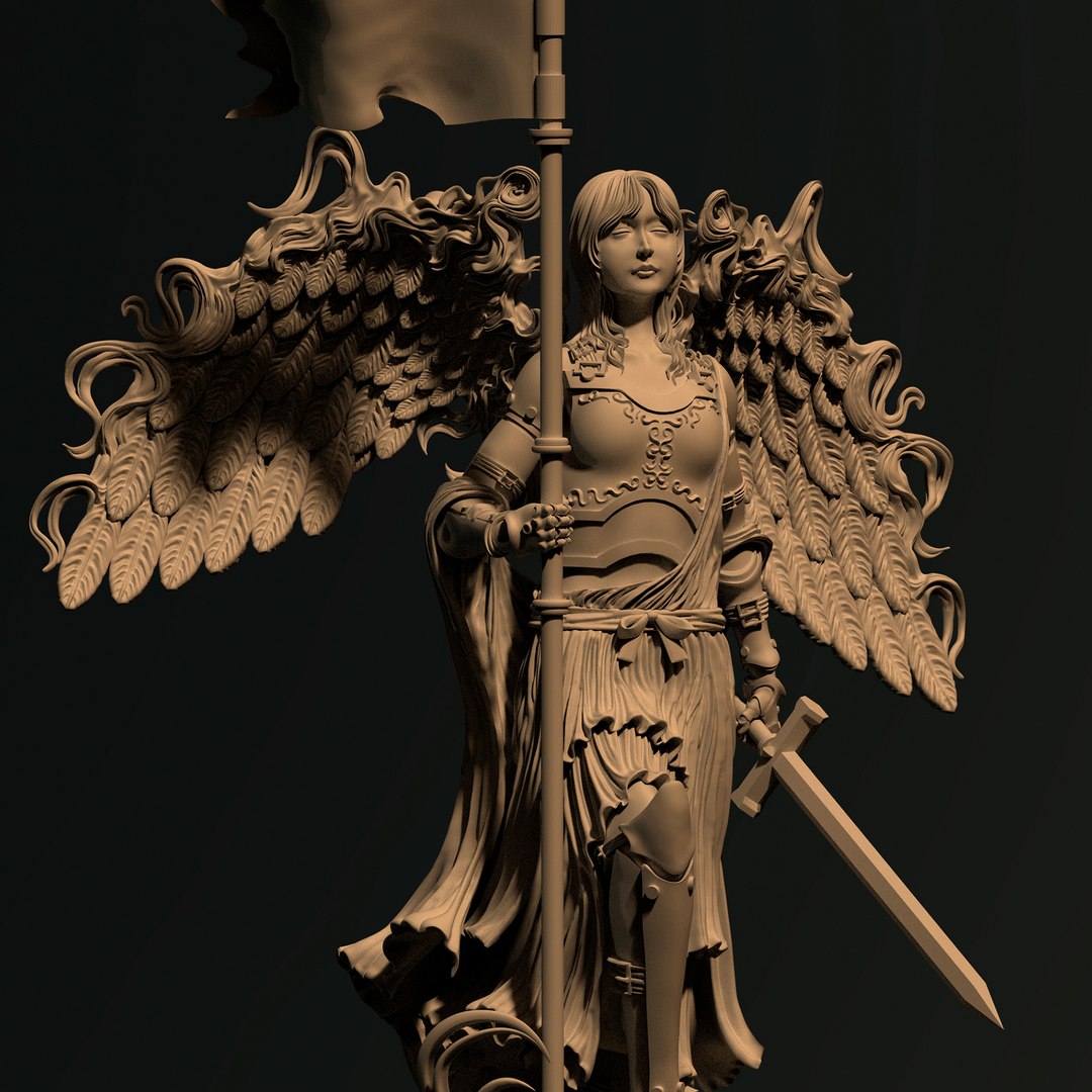 3D 3D Game Assets 3D Printed Models Angel Figures Model - TurboSquid ...