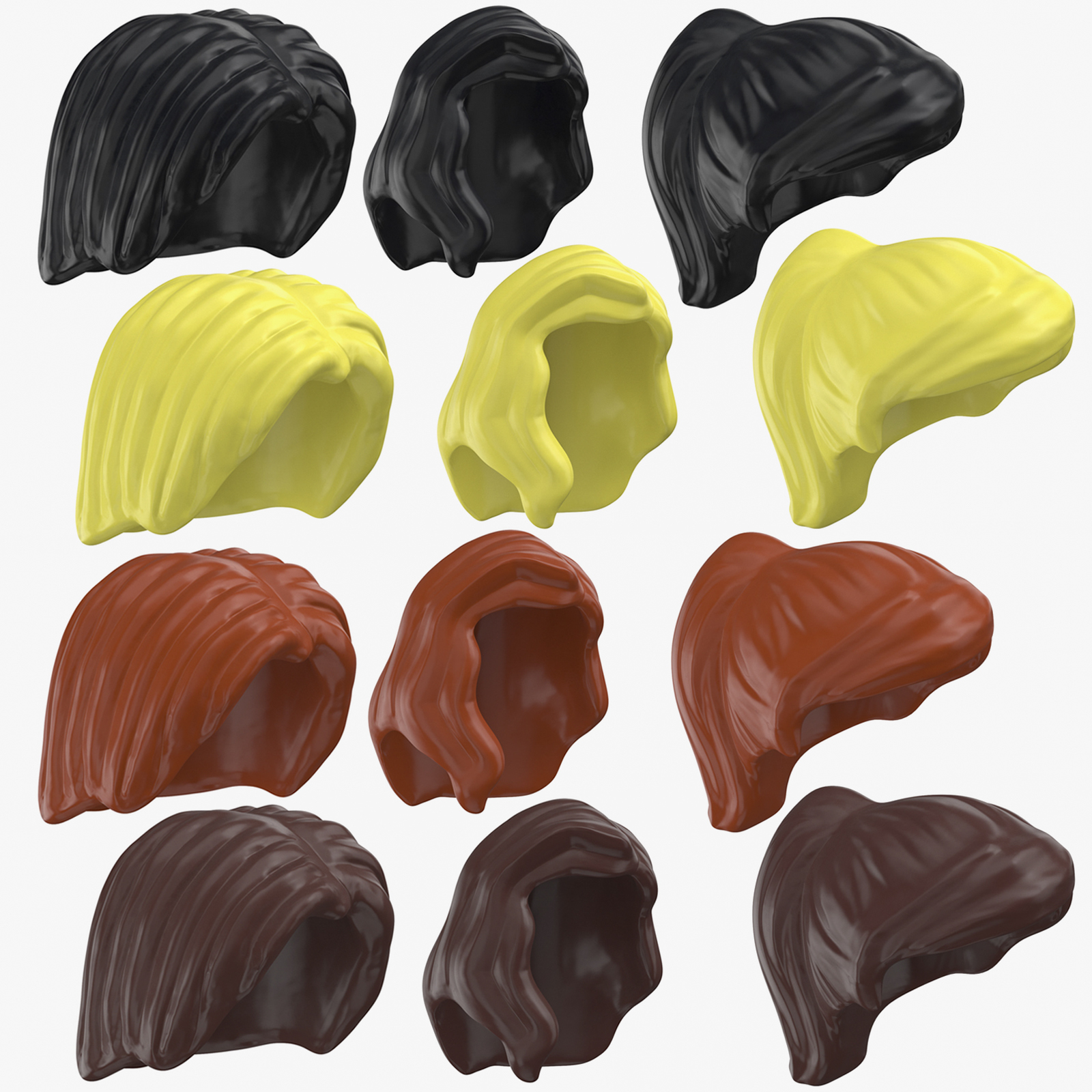 modelo 3d Colección de pelo lego - TurboSquid 1396909