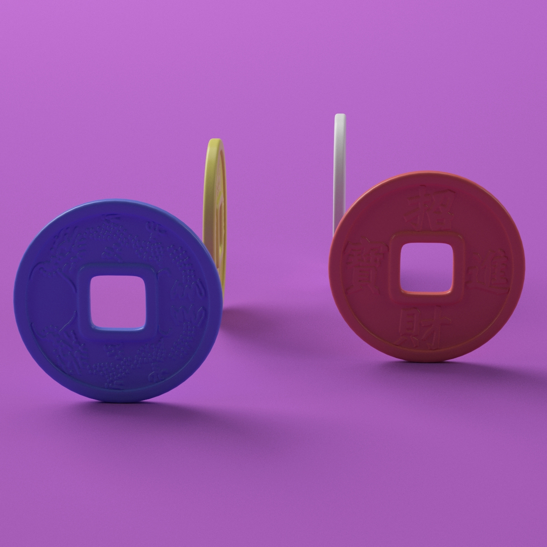 3d Model Of Chinese Coins