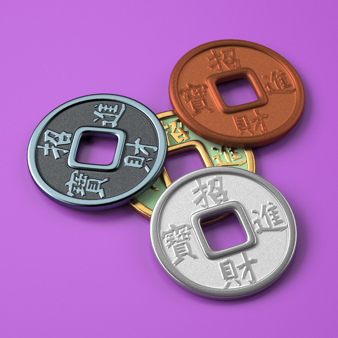 3d Model Of Chinese Coins