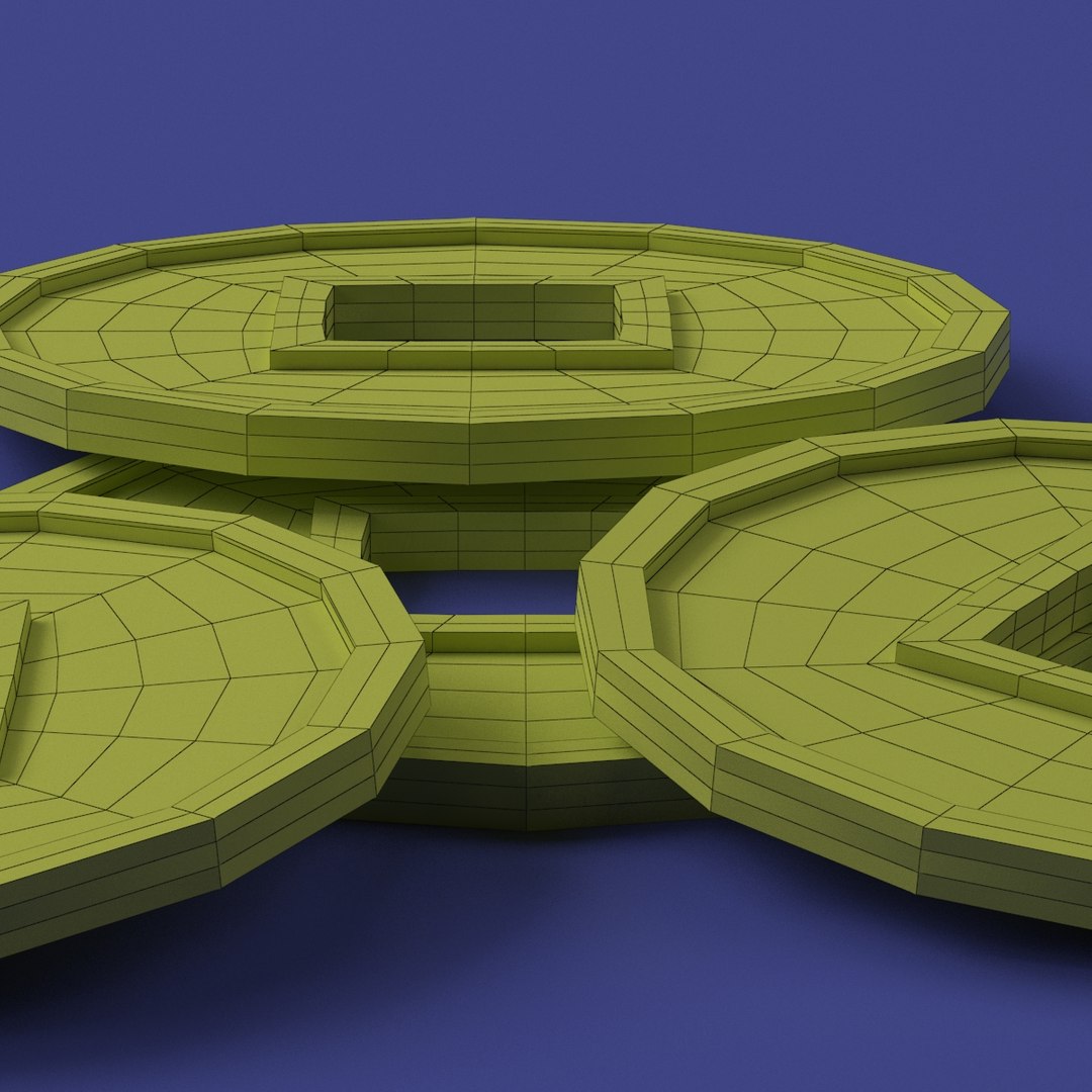 3d Model Of Chinese Coins