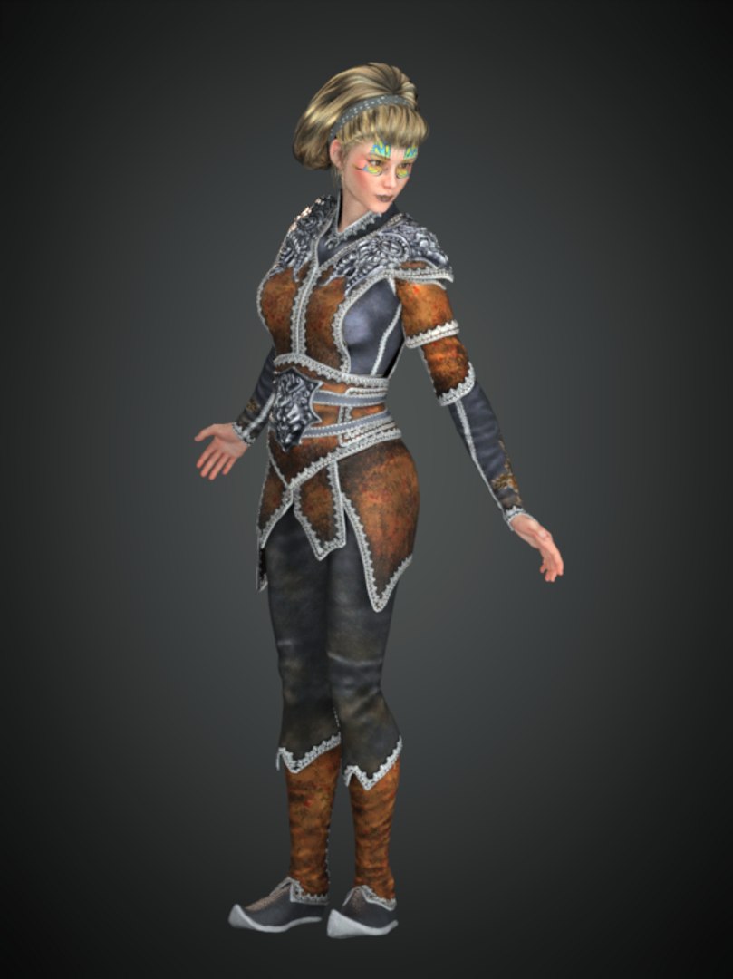 Realistic Rigged Priencess Action Girl-Emma Character 3D Model 3D Model ...