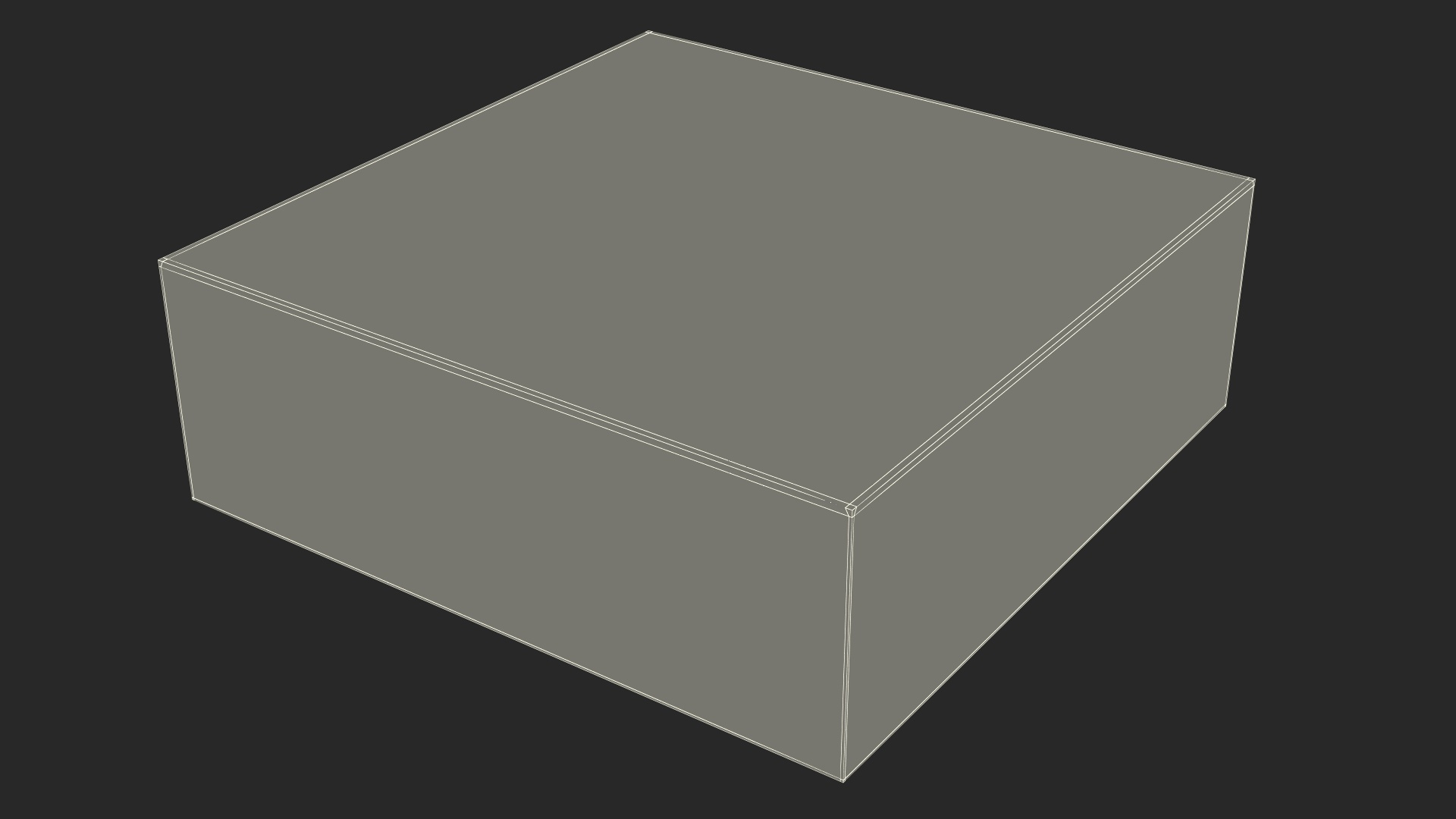 Square Box Black 3D Model - TurboSquid 2213209