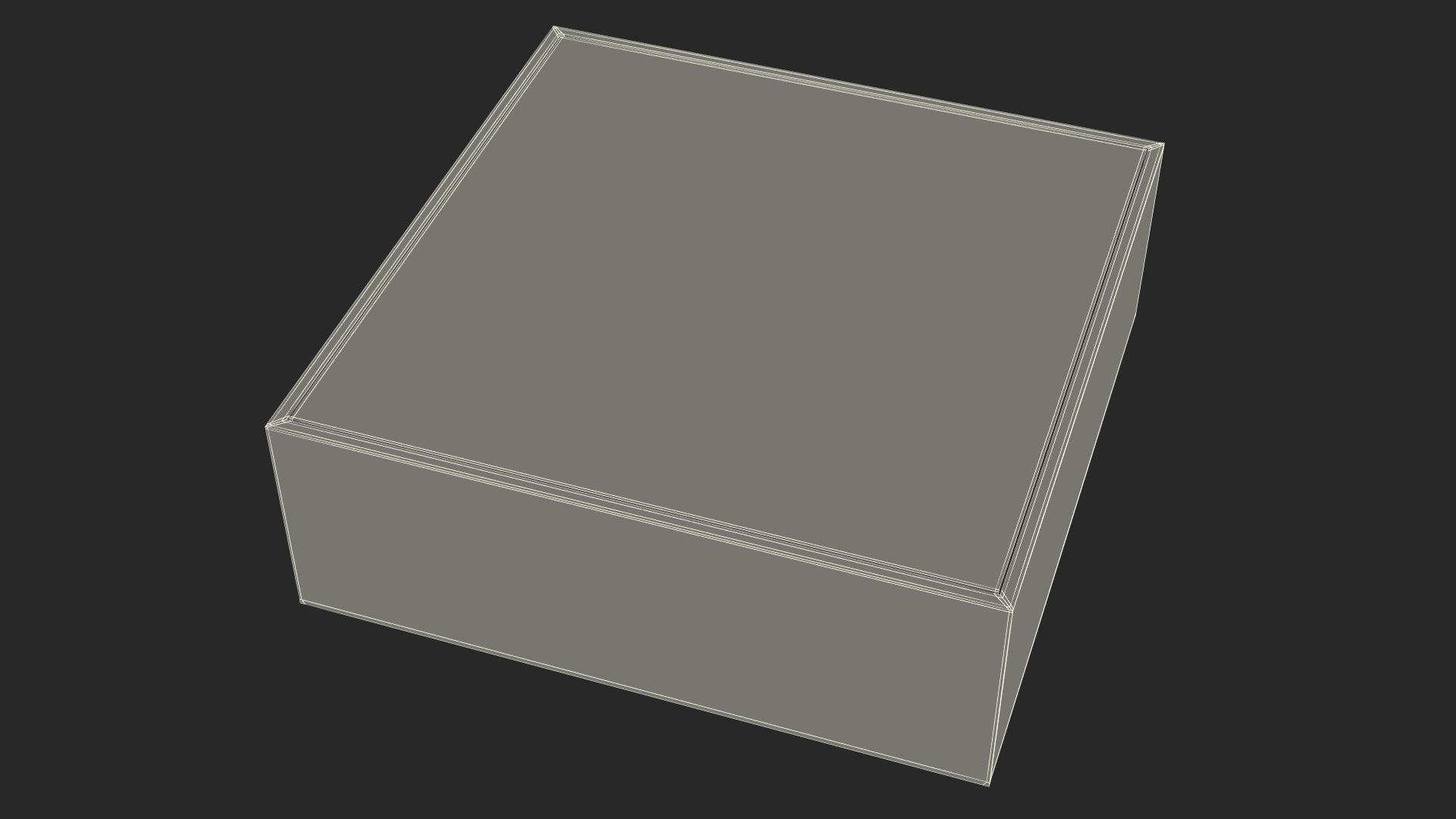 Square Box Black 3D Model - TurboSquid 2213209