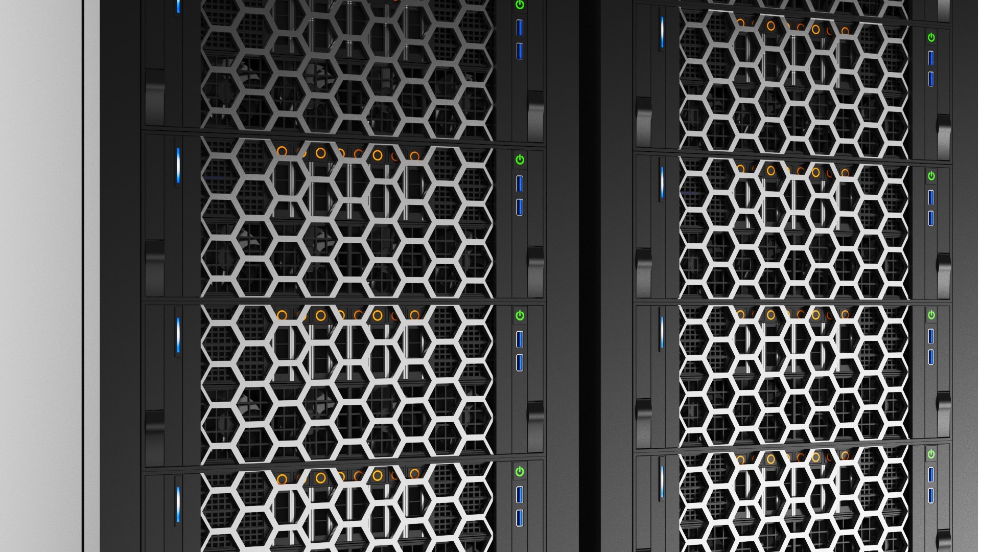 3D Two Detailed Server Racks Model - TurboSquid 2275338