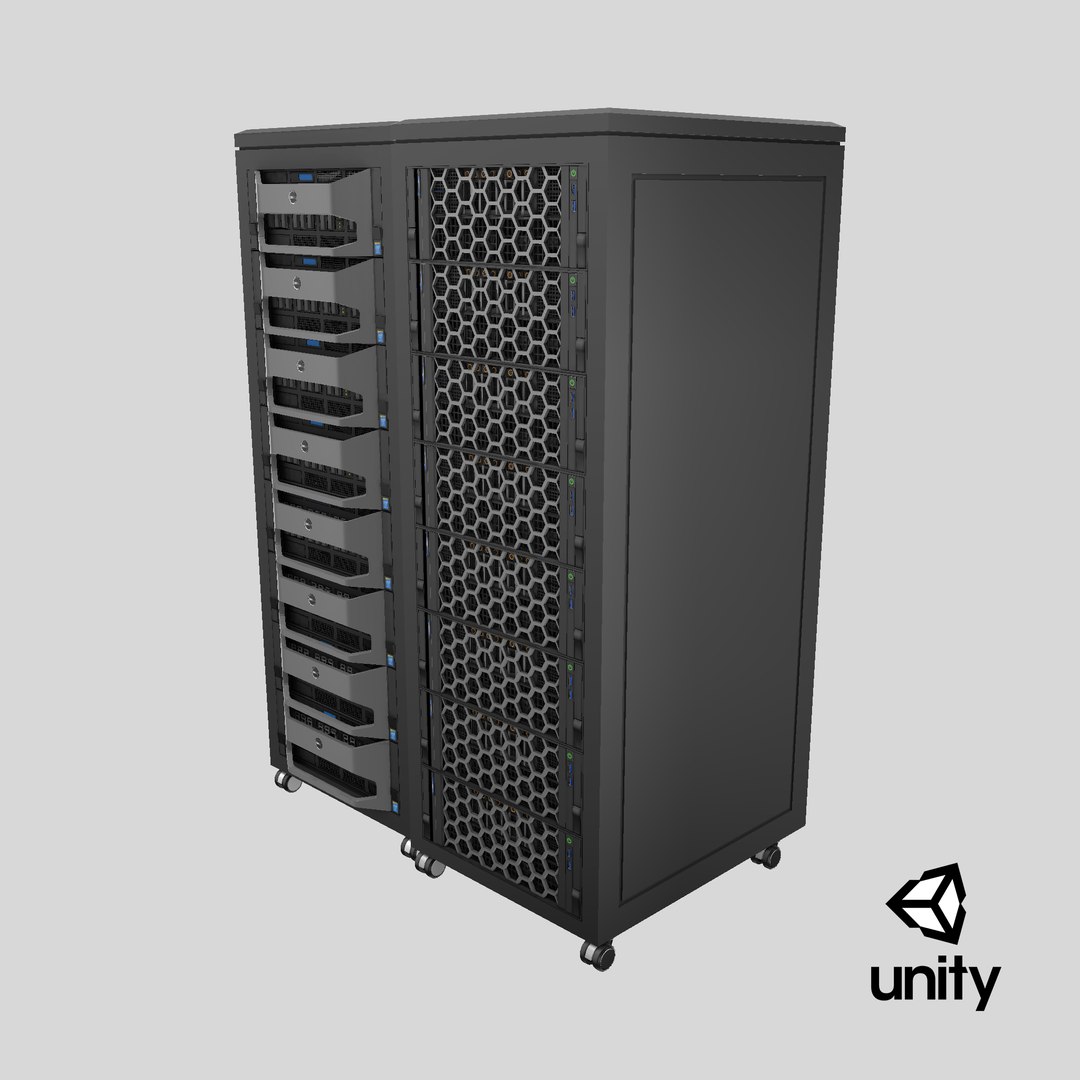 3D Two Detailed Server Racks Model - TurboSquid 2275338