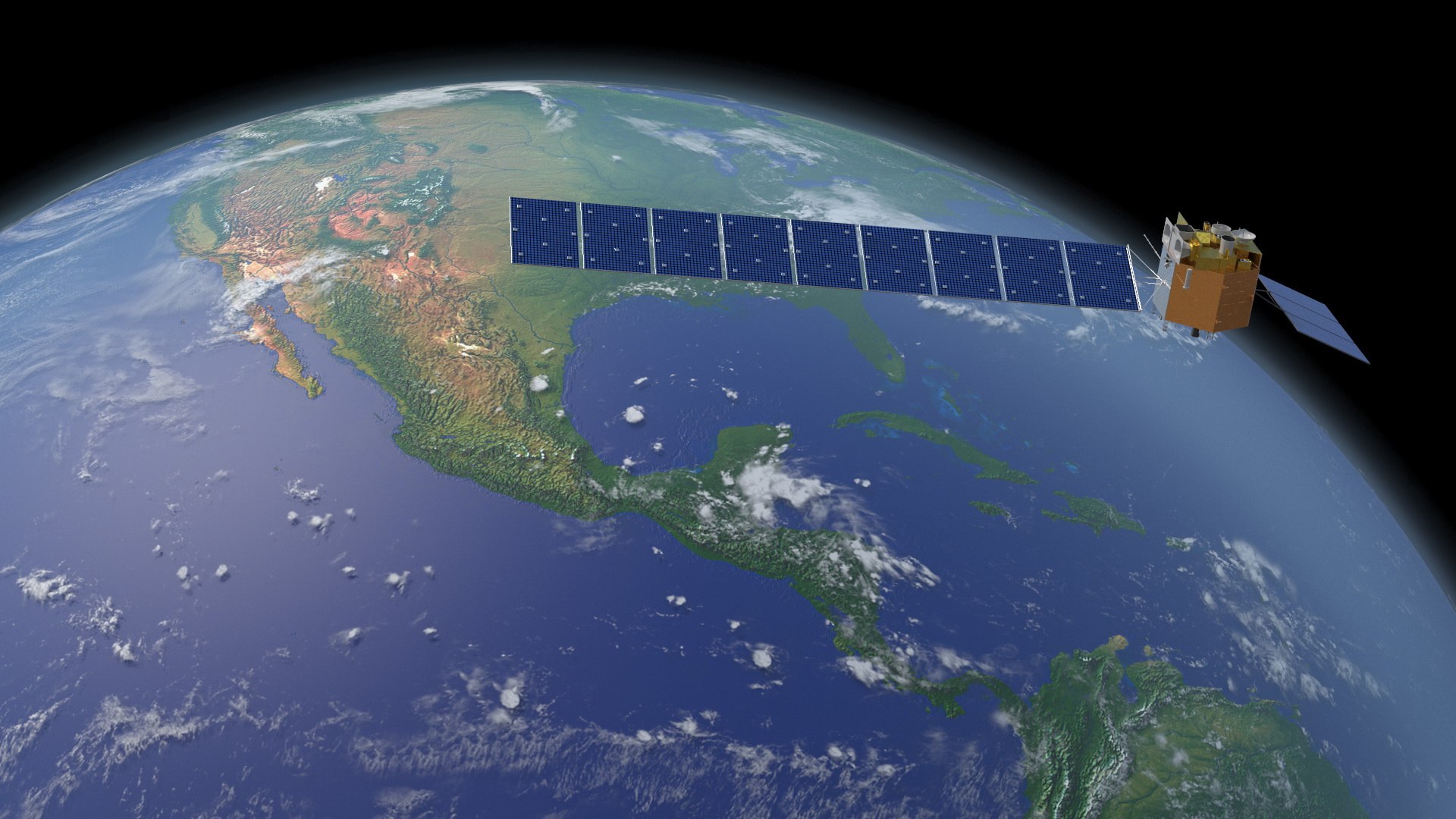 Satellite Weather Forecasting On Orbit Planet Earth 3D Model ...