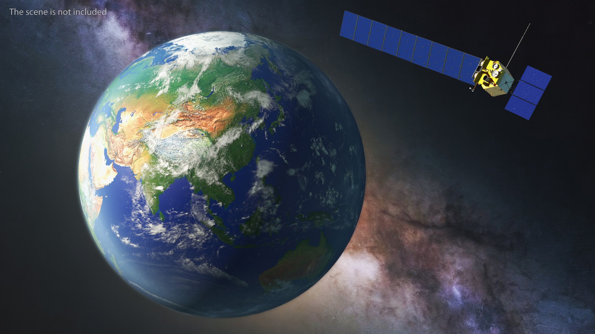 Satellite Weather Forecasting On Orbit Planet Earth 3D Model ...