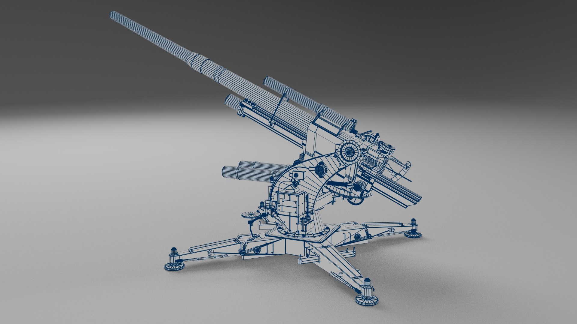 Flak 88 mm anti air craft and anti Tank with ammo 3D model - TurboSquid ...