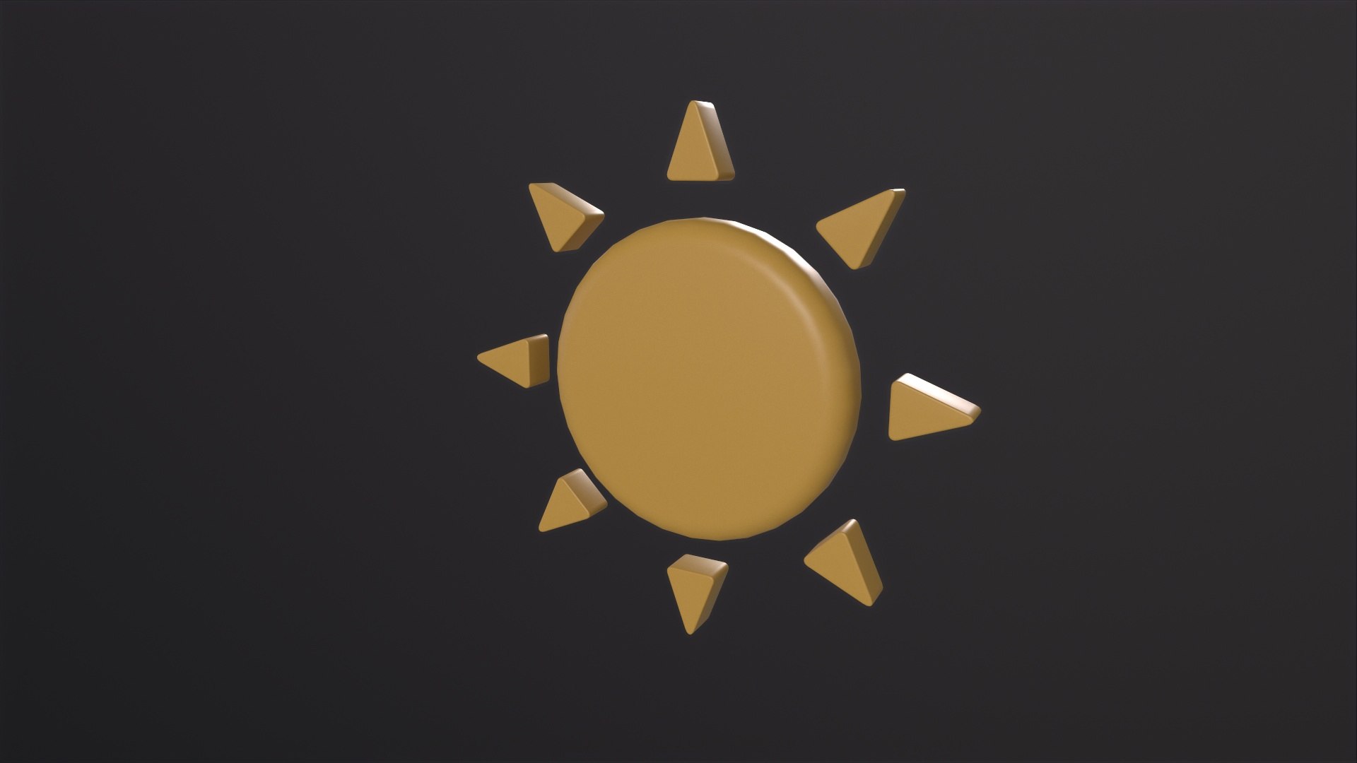 SUN Icon 3D - TurboSquid 2133234