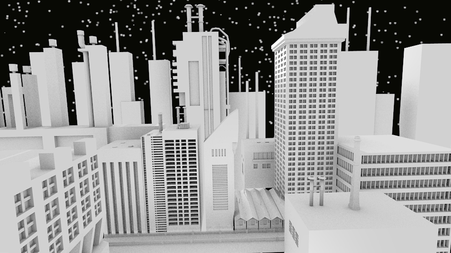 3d Industrial City Blender