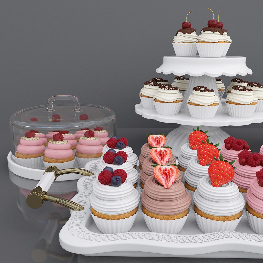 3D Cupcakes - TurboSquid 1900811