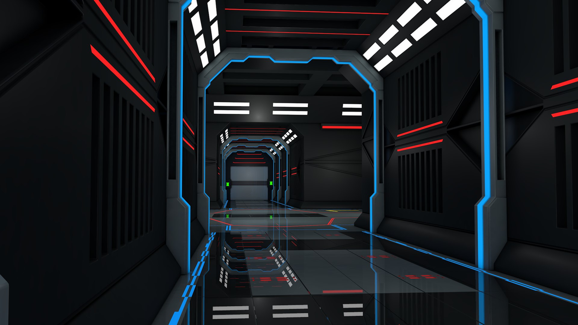 Sci Fi Corridor Model - TurboSquid 2386135