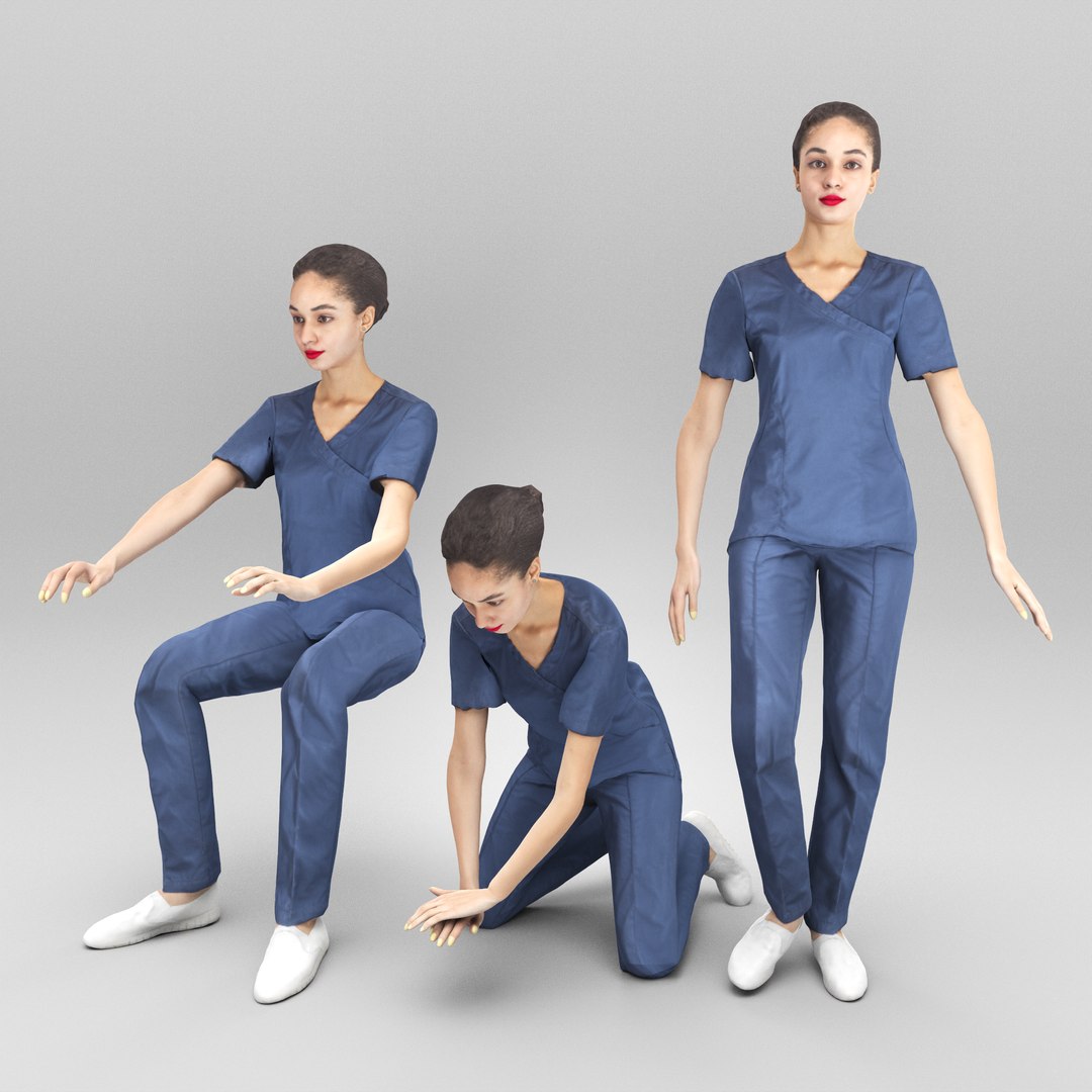 Animated Medical Nurse 352 Model - TurboSquid 1927547