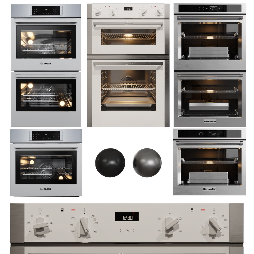 Bosch Neff Kitchenaid Oven 3D Model - TurboSquid 1824976