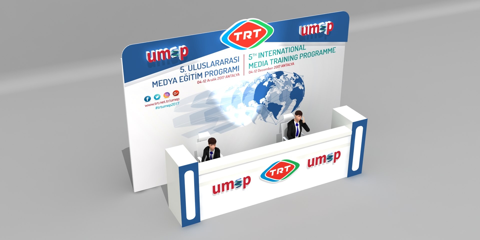 Registration desk 3D model - TurboSquid 1533118