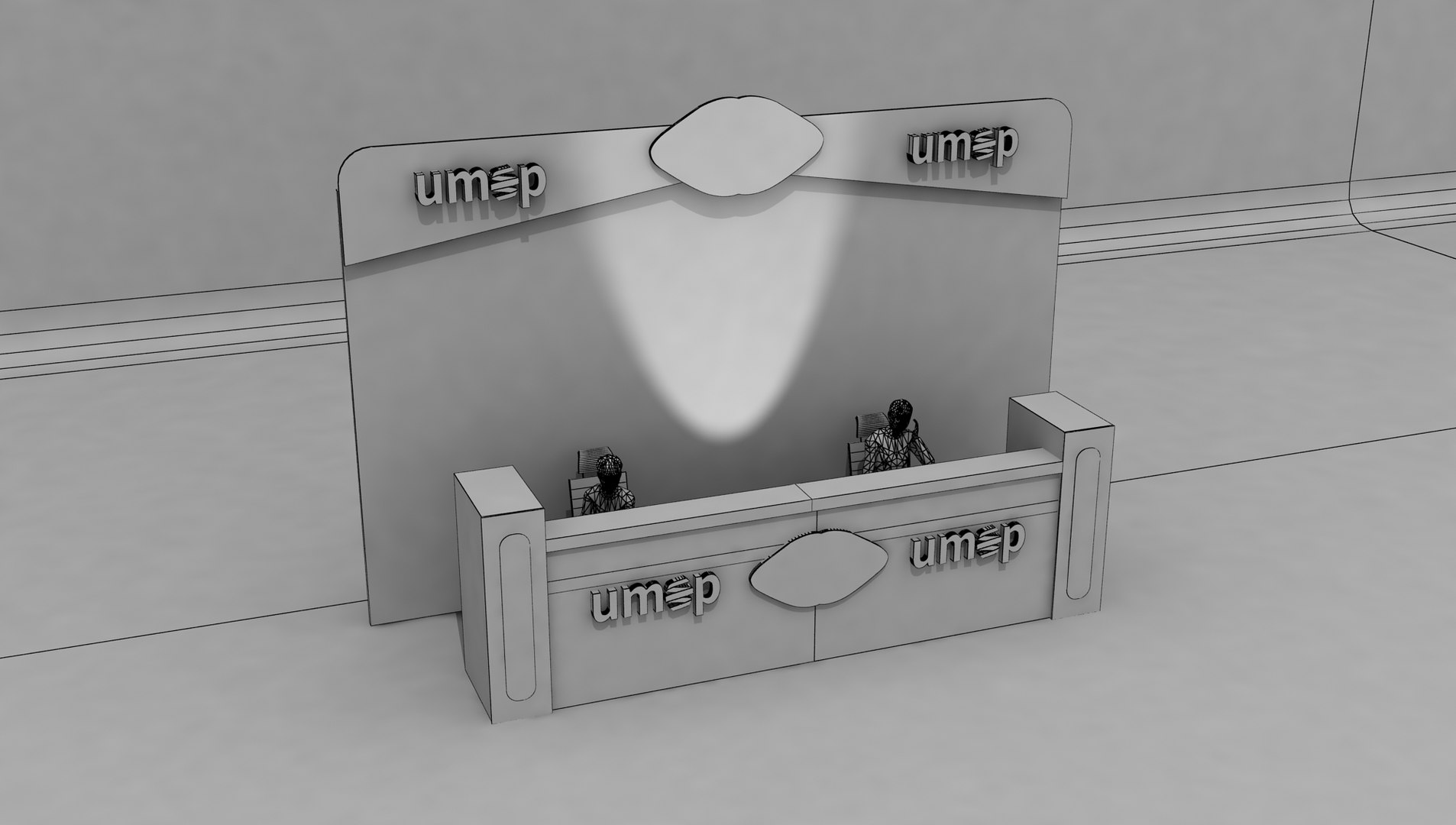 Registration desk 3D model - TurboSquid 1533118