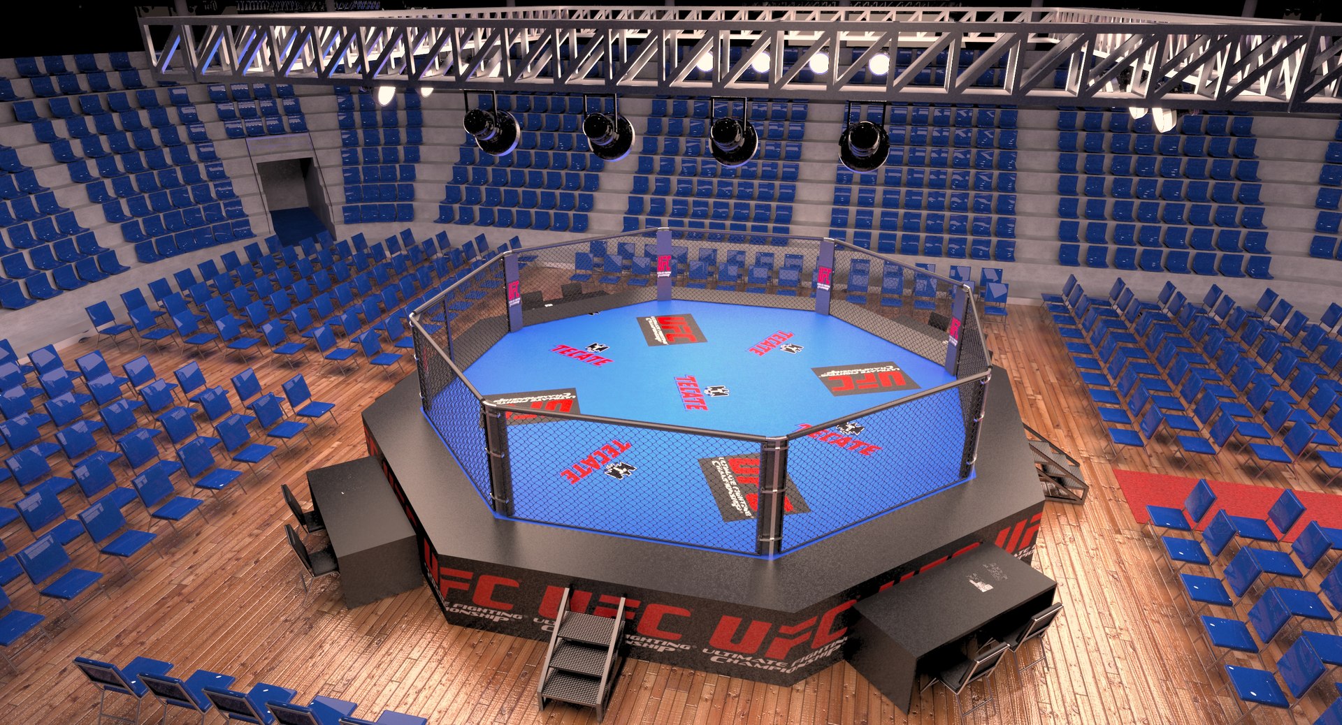 3D arena ufc model - TurboSquid 1182329